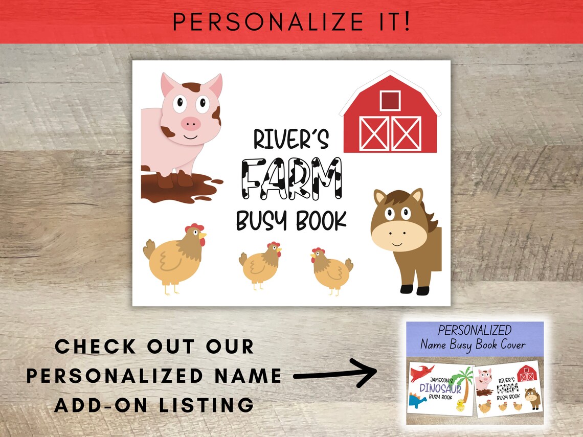 Farm Busy Book Printable Toddler Learning Binder Printable Fun Learning ...