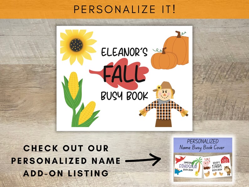 Fall Busy Book Printable Autumn Printable Fun Kid Learning - Etsy