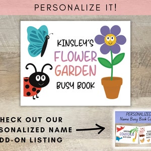 Flower Garden Busy Book Printable | Toddler Learning Binder | Printable ...