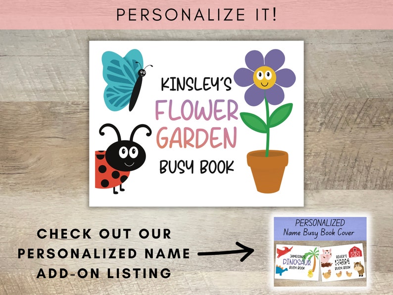Flower Garden Busy Book Printable | Toddler Learning Binder | Printable ...