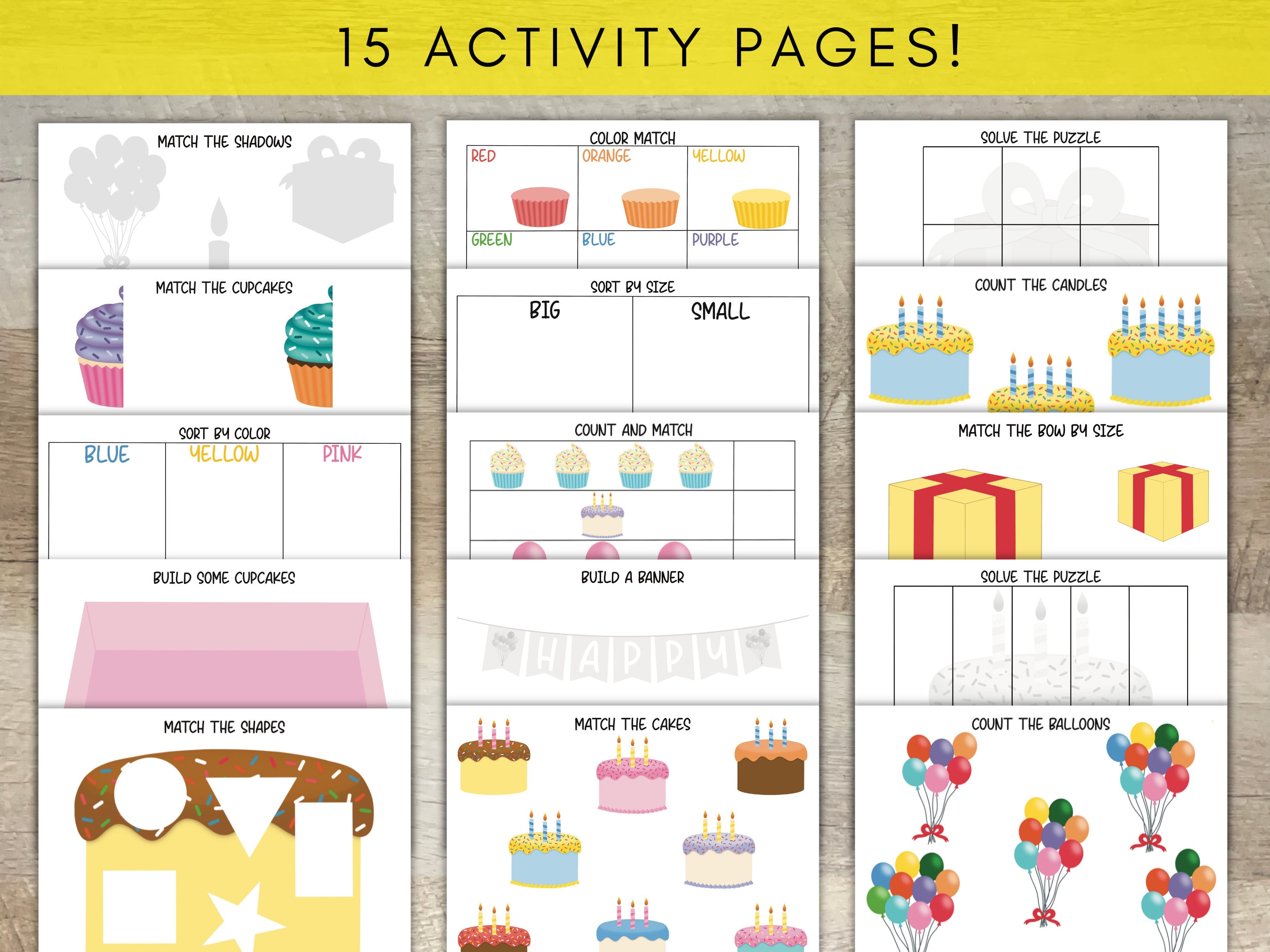 Birthday Busy Book Printable | Printable Fun Kid Learning Activities ...