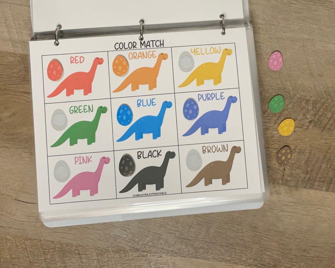 Dinosaur Busy Book Printable Toddler Learning Binder - Etsy