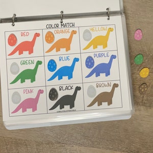 Dinosaur Busy Book Printable | Toddler Learning Binder | Printable Fun ...