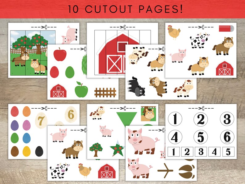 Farm Busy Book Printable | Toddler Learning Binder | Printable Fun ...