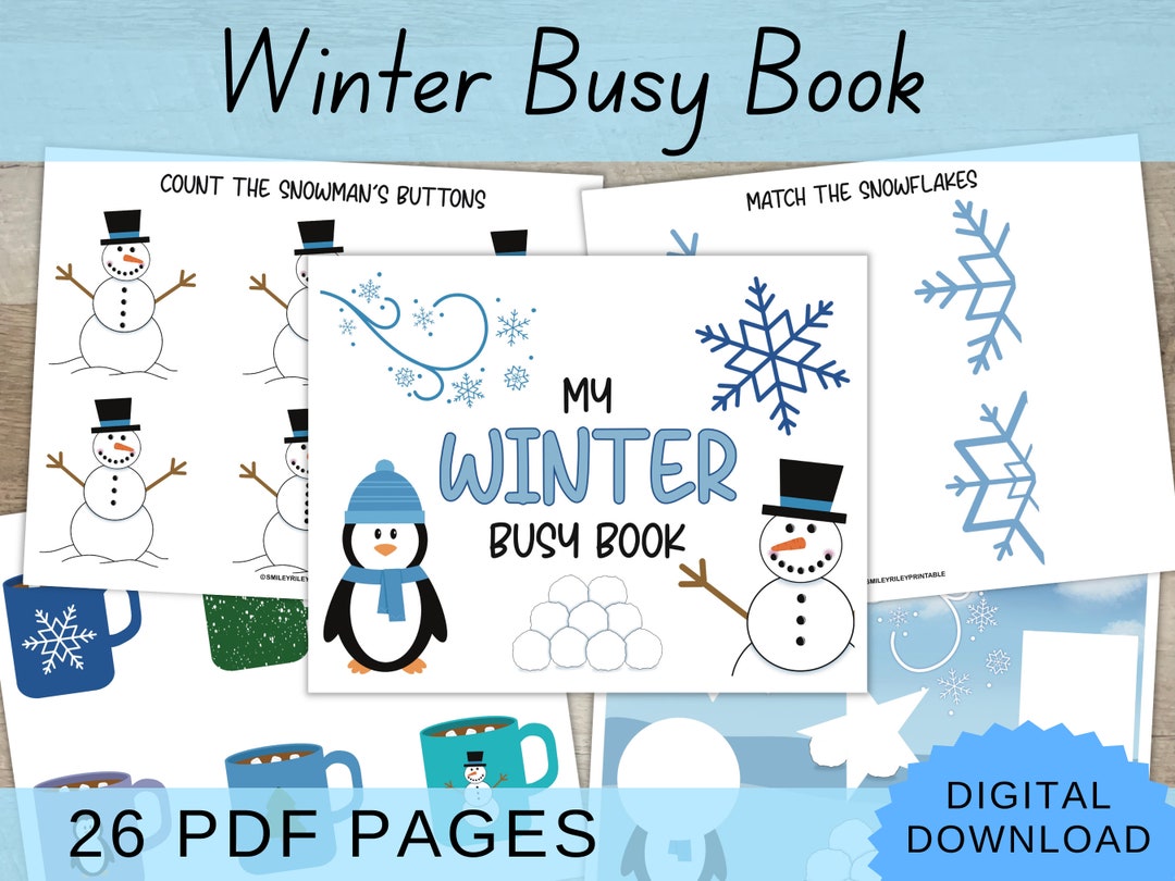Winter Busy Book Printable | Winter Printable Fun Kid Learning ...