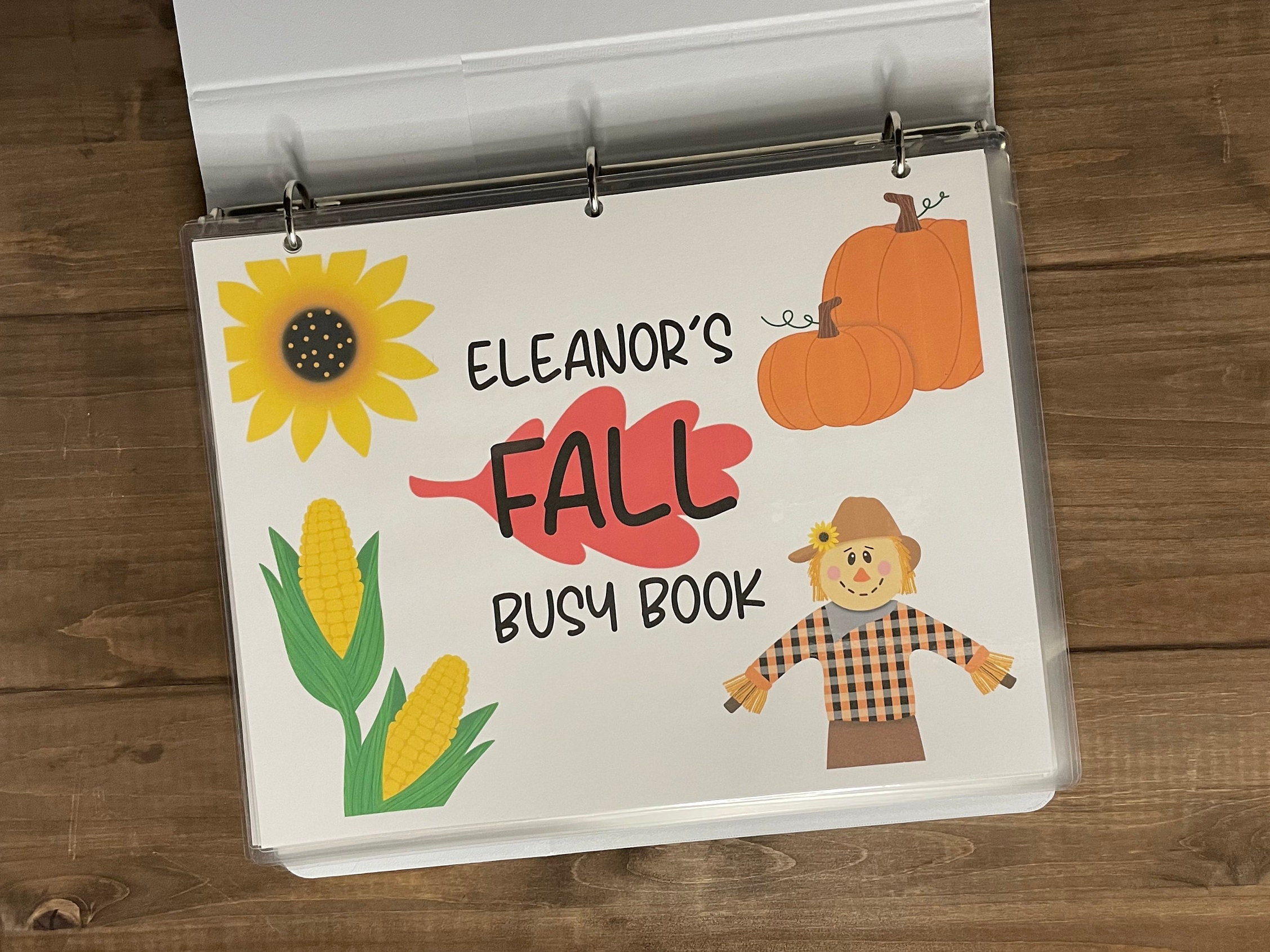 Personalized Name Busy Book Cover | Printable Custom Learning Binder ...