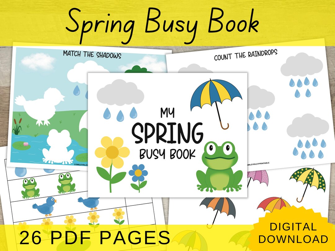 Spring Busy Book Printable | Seasonal Spring Printable Kid Learning ...