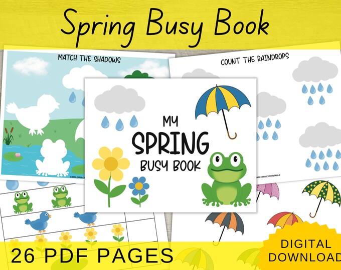 Spring Busy Book Printable | Seasonal Spring Printable Kid Learning ...