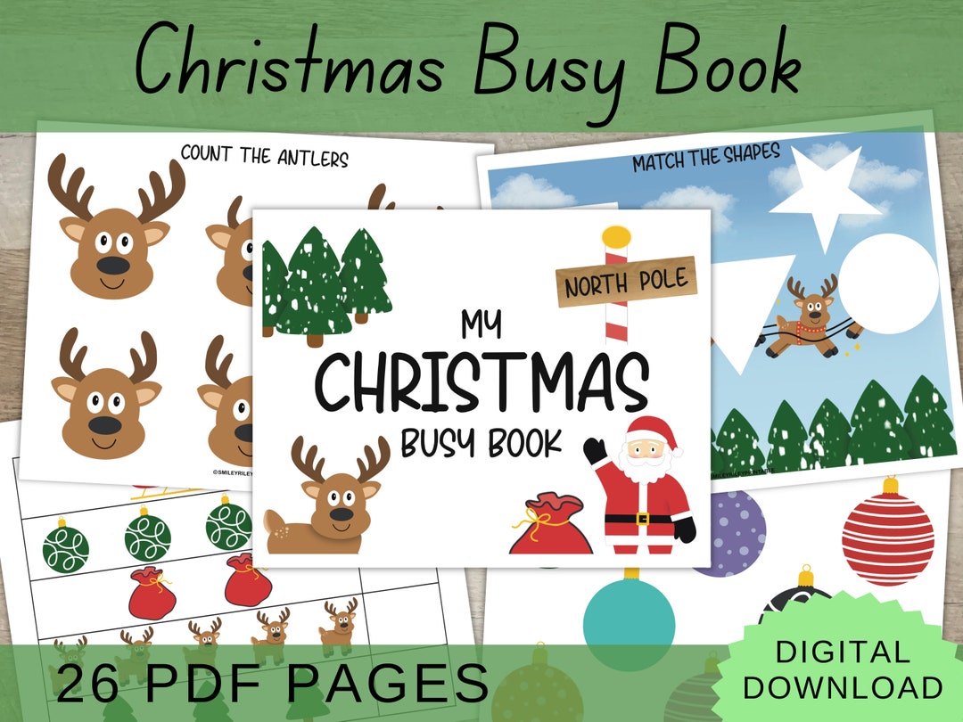 Christmas Busy Book Printable | Winter Printable Fun Kid Learning ...