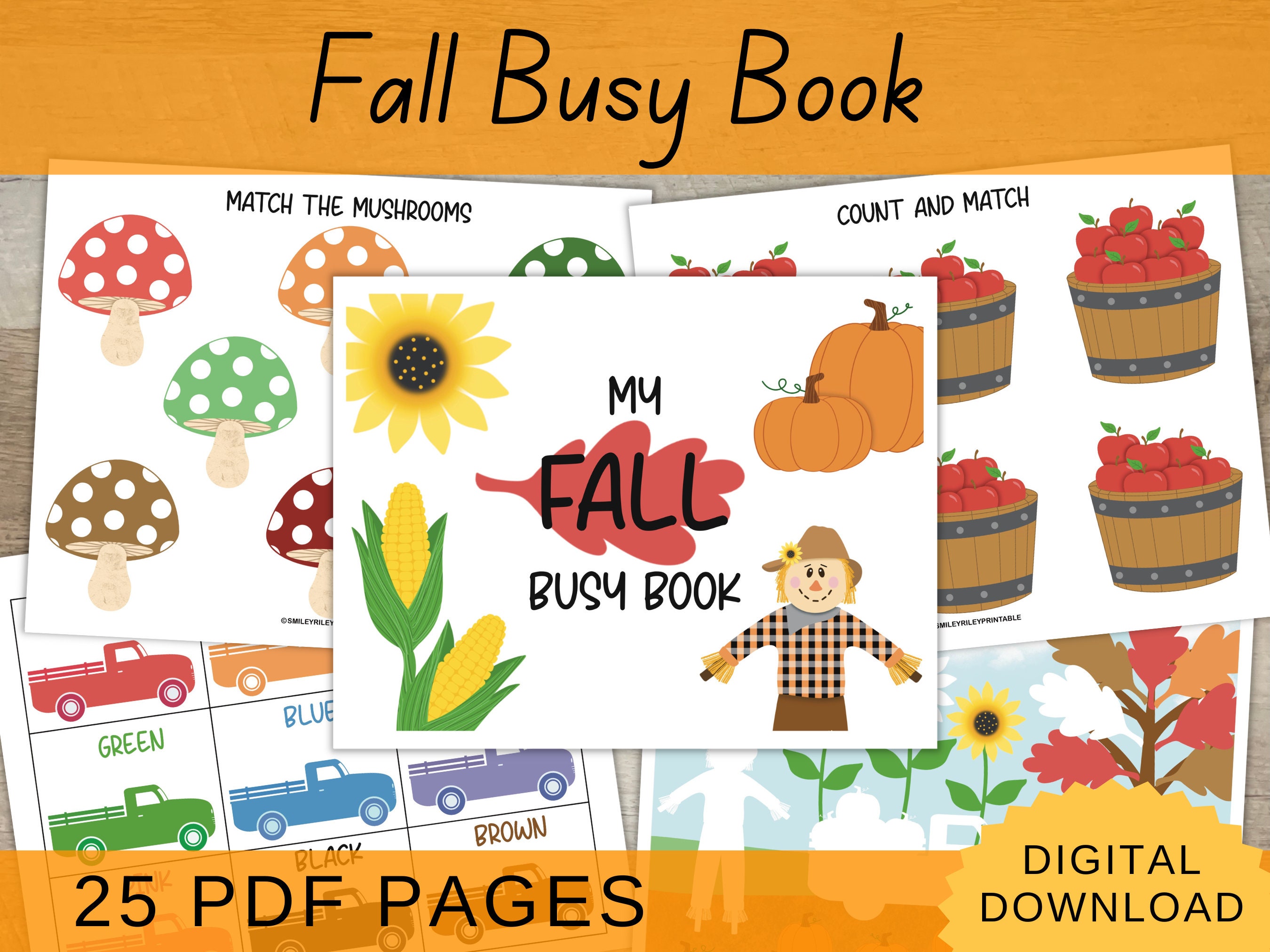 Fall Busy Book Printable | Autumn Printable Fun Kid Learning Activities ...