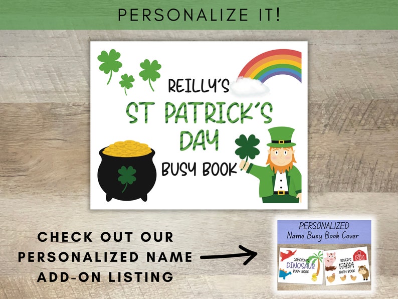 ST Patricks Day Busy Book Printable Spring Printable Kid - Etsy