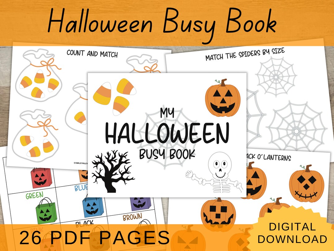 Halloween Busy Book Printable | Fall Printable Fun Kid Learning ...
