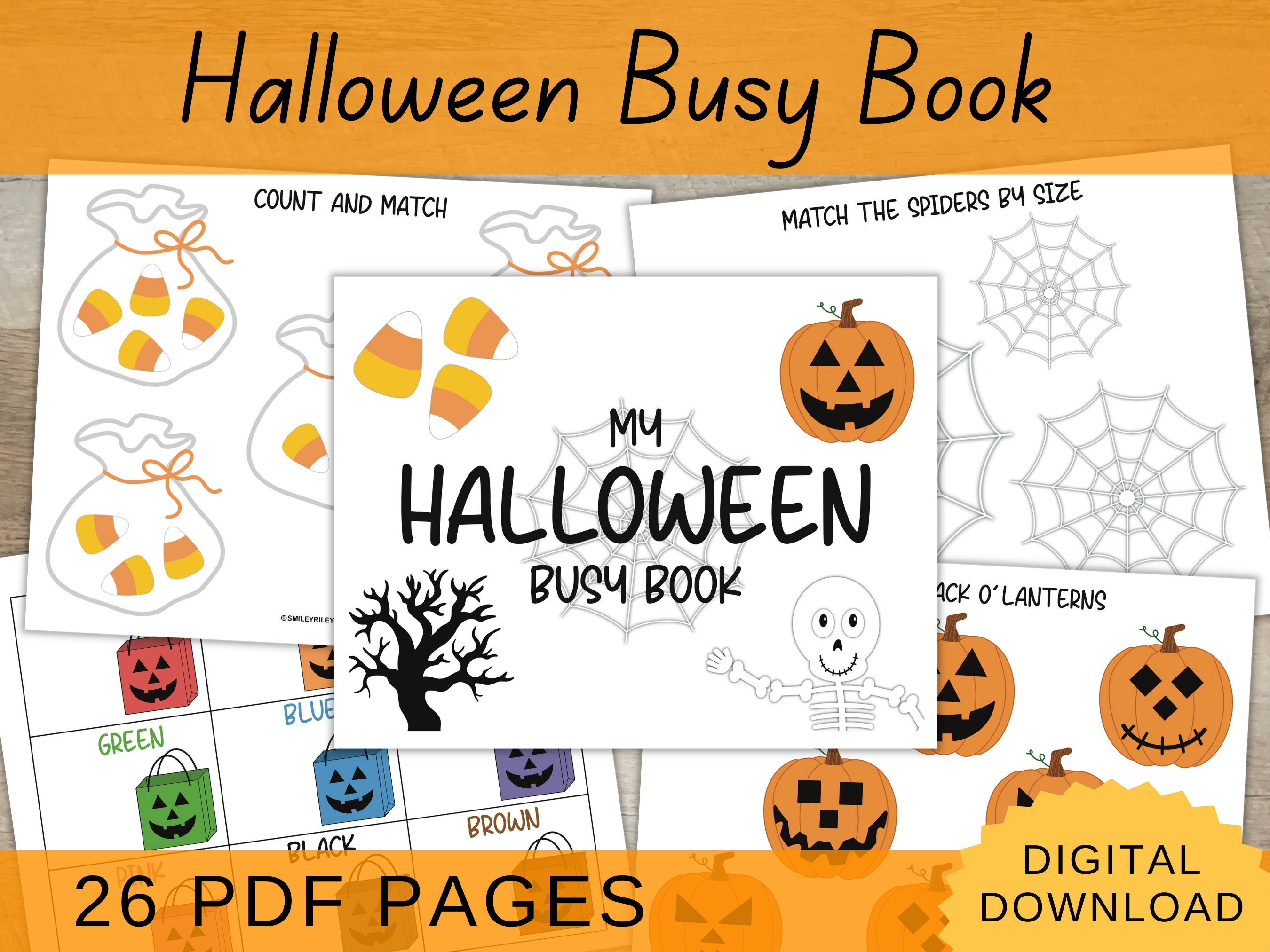 Halloween Busy Book Printable Fall Printable Fun Kid - Etsy