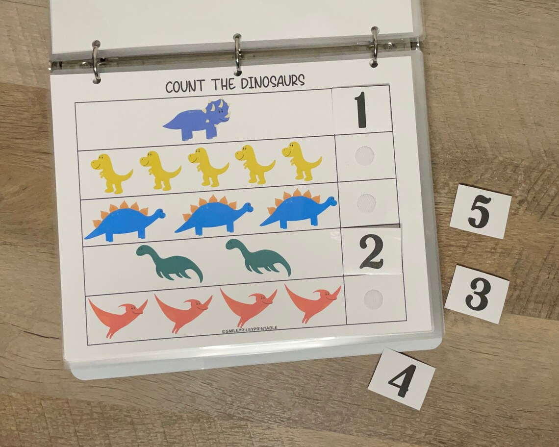 Dinosaur Busy Book Printable Toddler Learning Binder - Etsy
