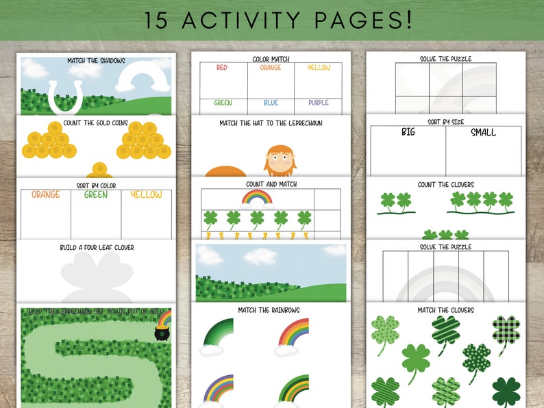 ST Patricks Day Busy Book Printable | Spring Printable Kid Learning ...