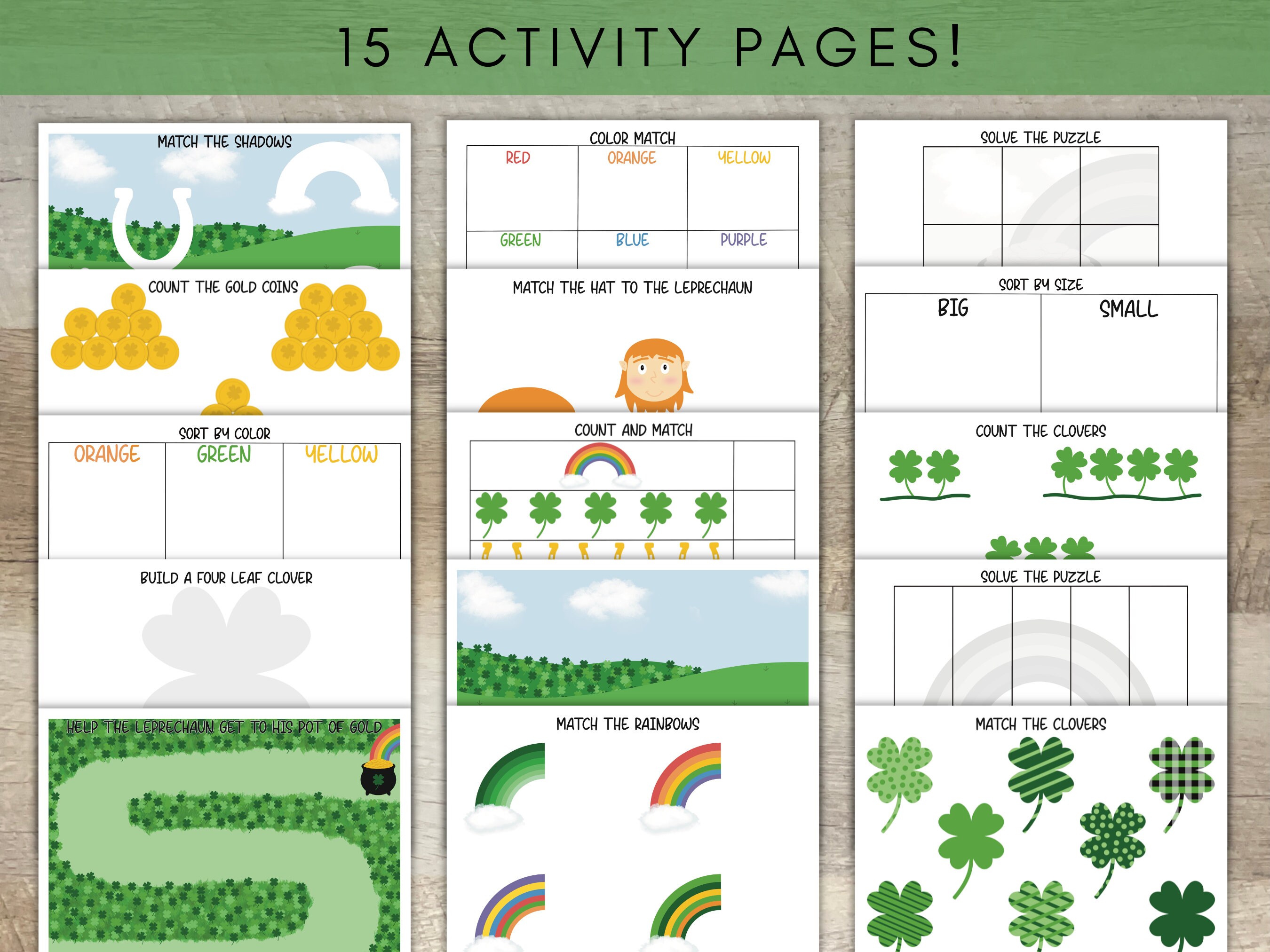 ST Patricks Day Busy Book Printable | Spring Printable Kid Learning ...