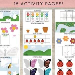 Flower Garden Busy Book Printable | Toddler Learning Binder | Printable ...