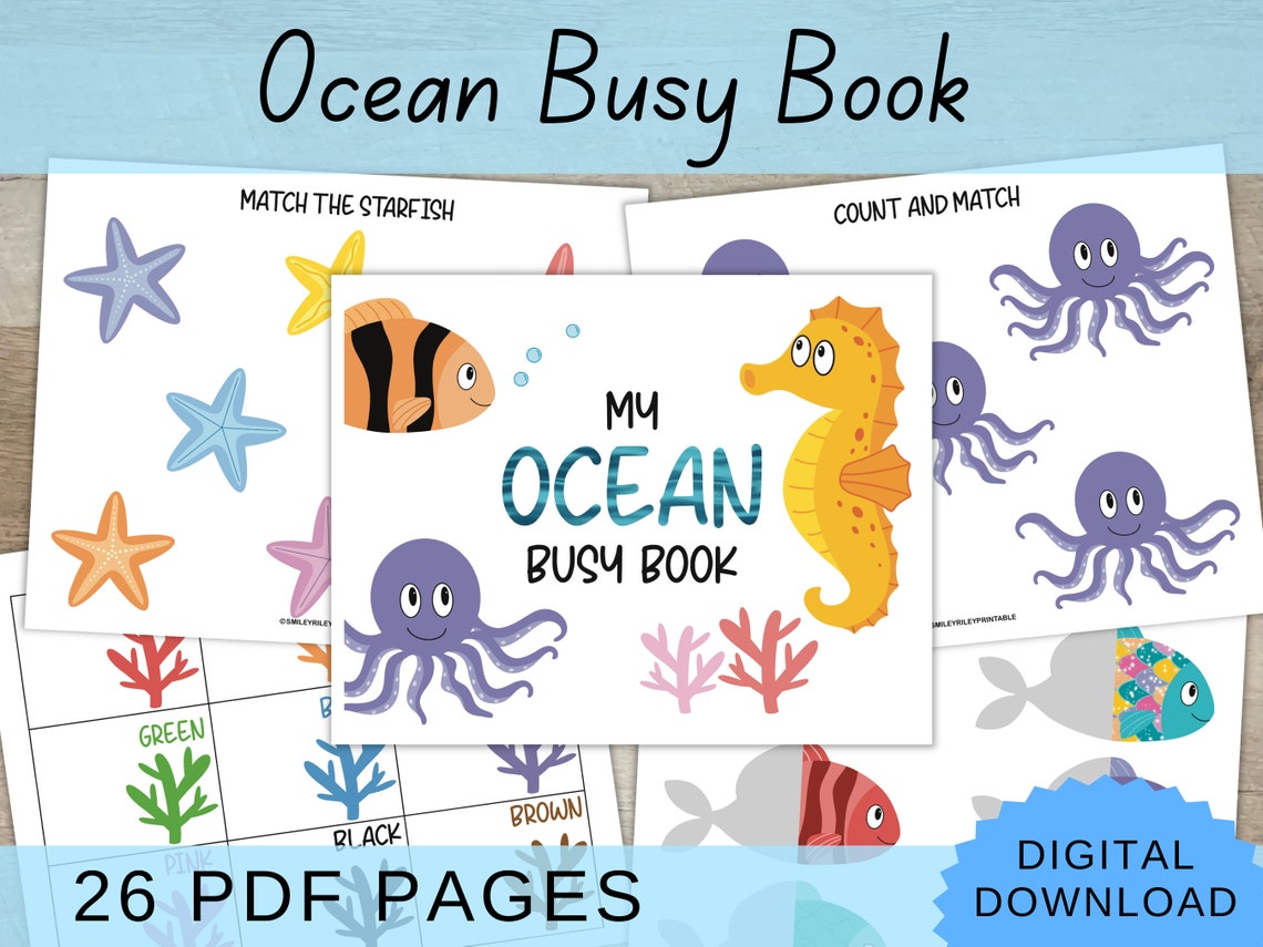 Ocean Busy Book Printable Sea Printable Fun Kid Learning Activities ...
