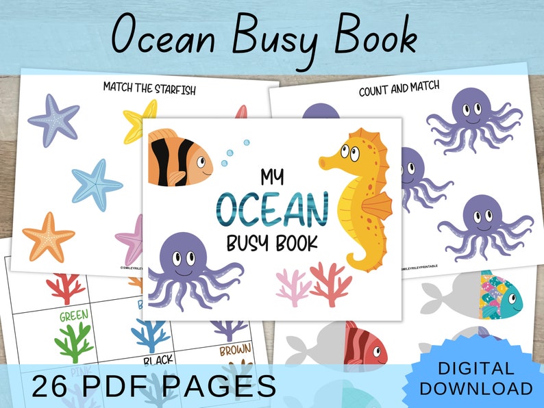 Ocean Busy Book Printable Sea Printable Fun Kid Learning Activities ...