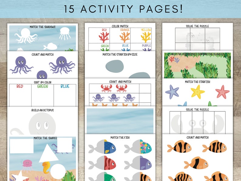 Ocean Busy Book Printable Sea Printable Fun Kid Learning Activities ...