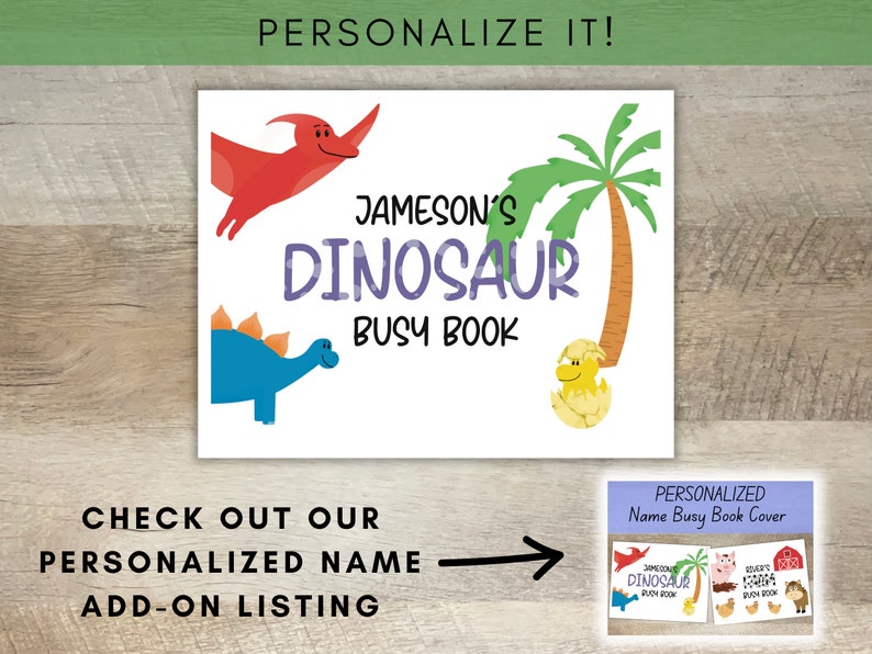 Dinosaur Busy Book Printable Toddler Learning Binder Printable Fun ...