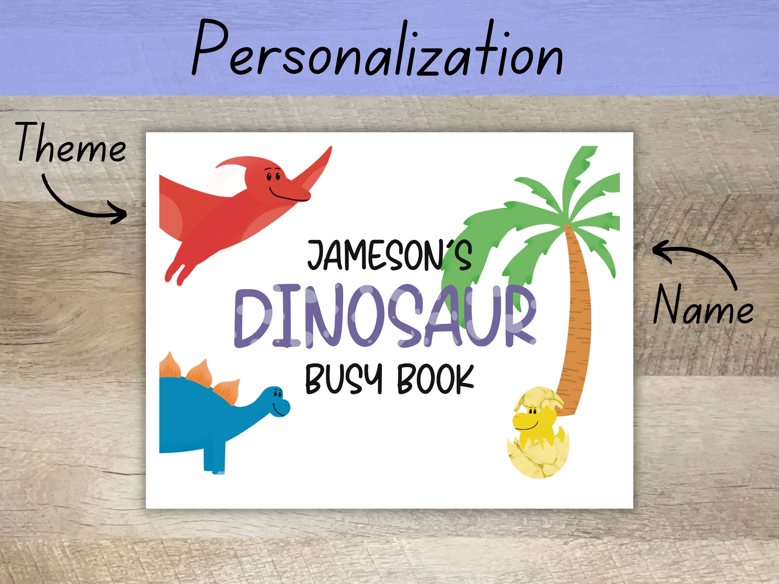 Personalized Name Busy Book Cover | Printable Custom Learning Binder ...