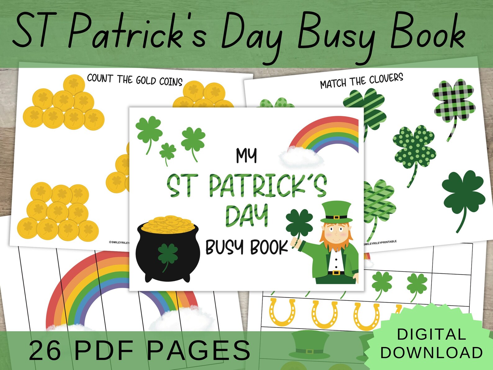 ST Patricks Day Busy Book Printable Spring Printable Kid - Etsy
