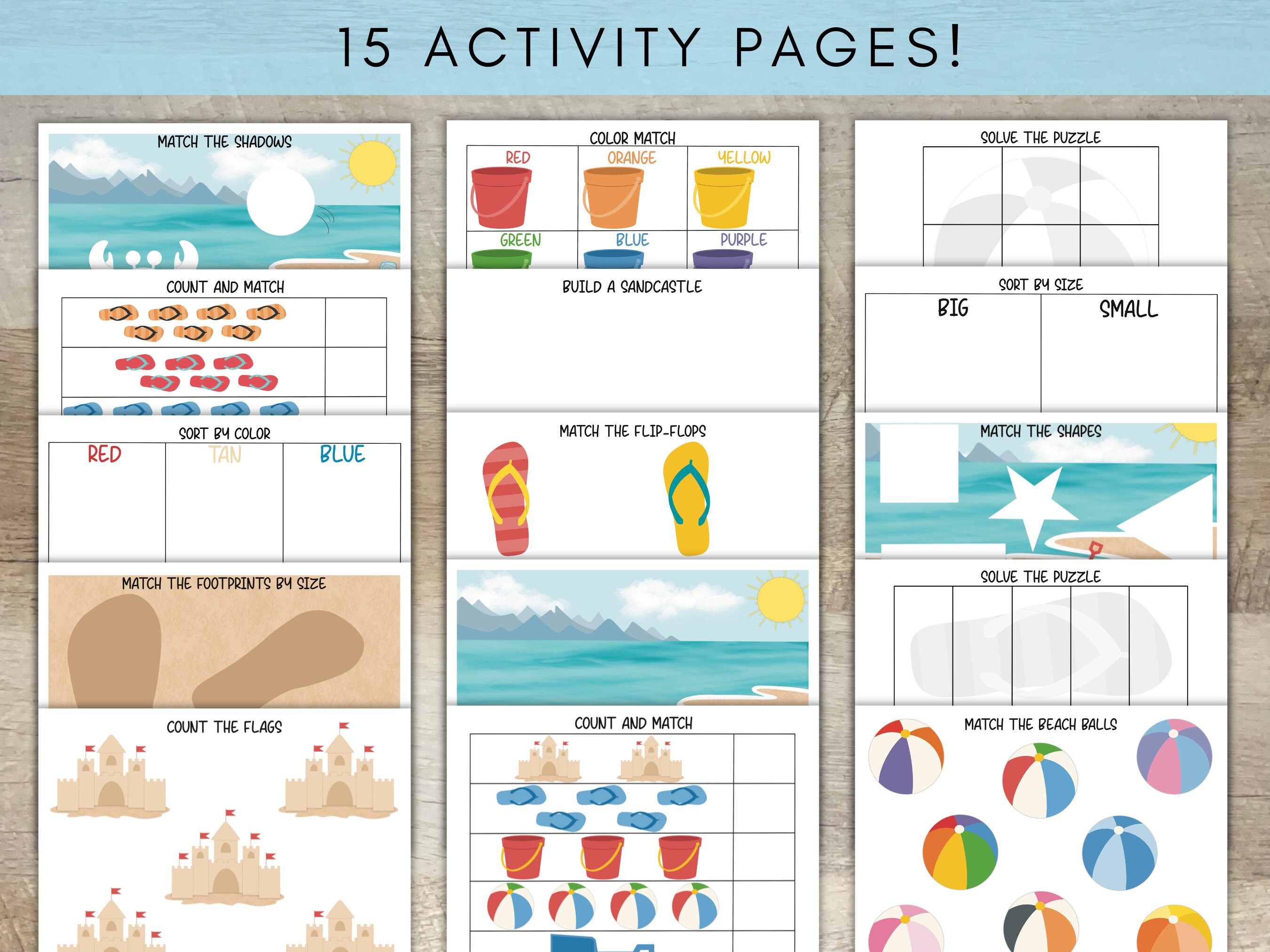 Beach Busy Book Printable | Summer Printable Fun Kid Learning ...