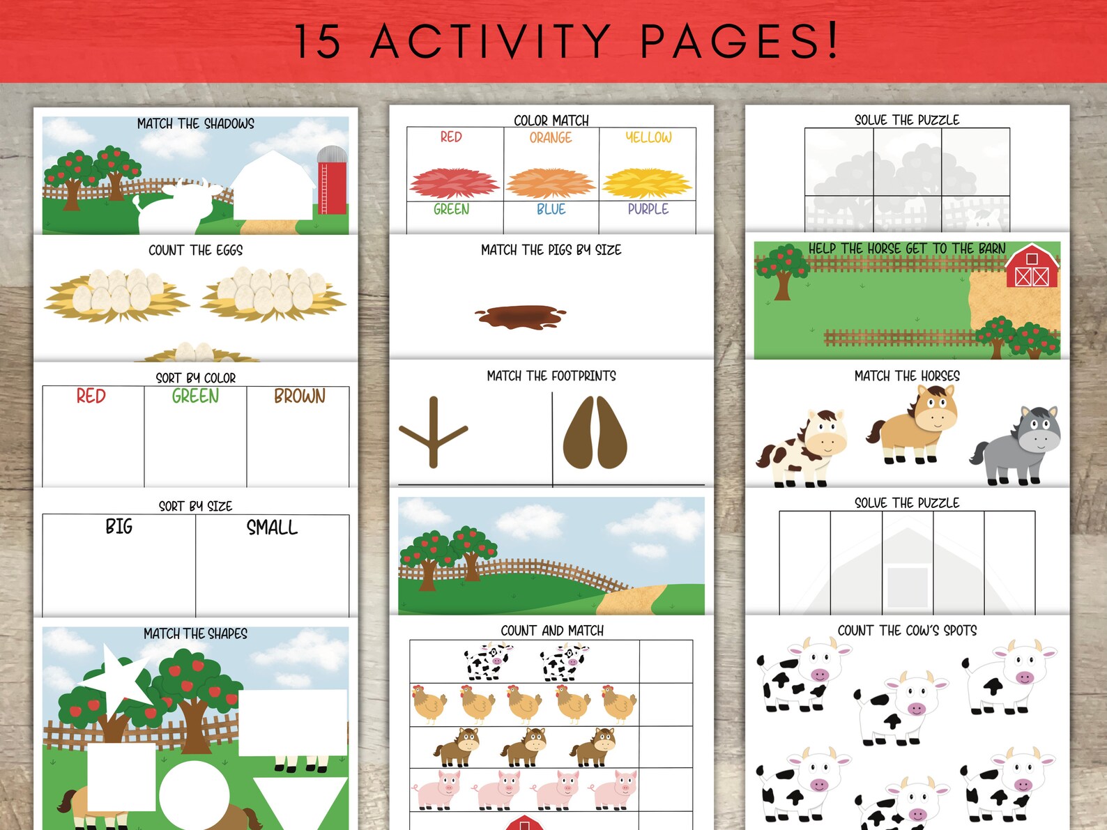 Farm Busy Book Printable | Toddler Learning Binder | Printable Fun ...
