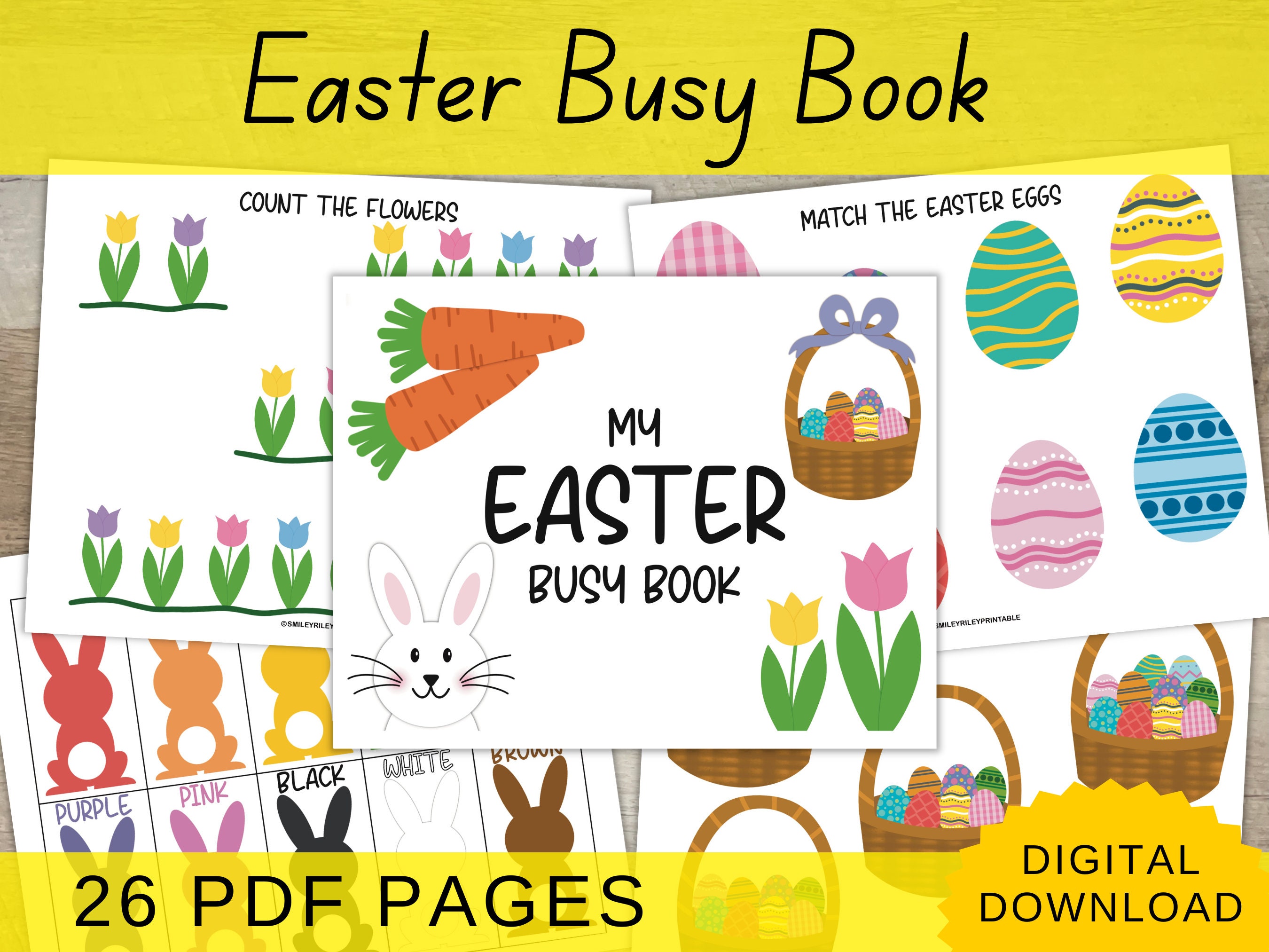 Easter Busy Book Printable Spring Printable Kid Learning Activities ...