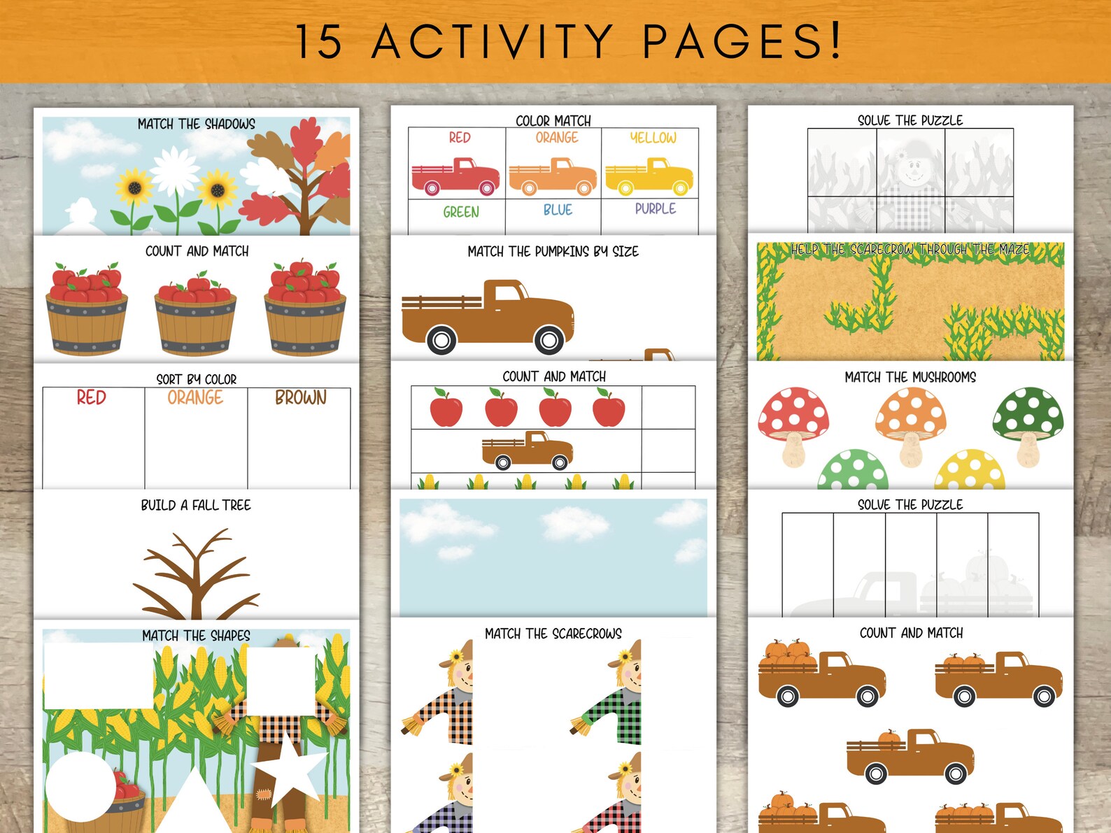 Fall Busy Book Printable | Autumn Printable Fun Kid Learning Activities ...