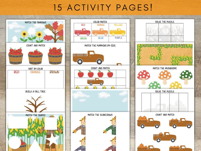 Fall Busy Book Printable | Autumn Printable Fun Kid Learning Activities ...