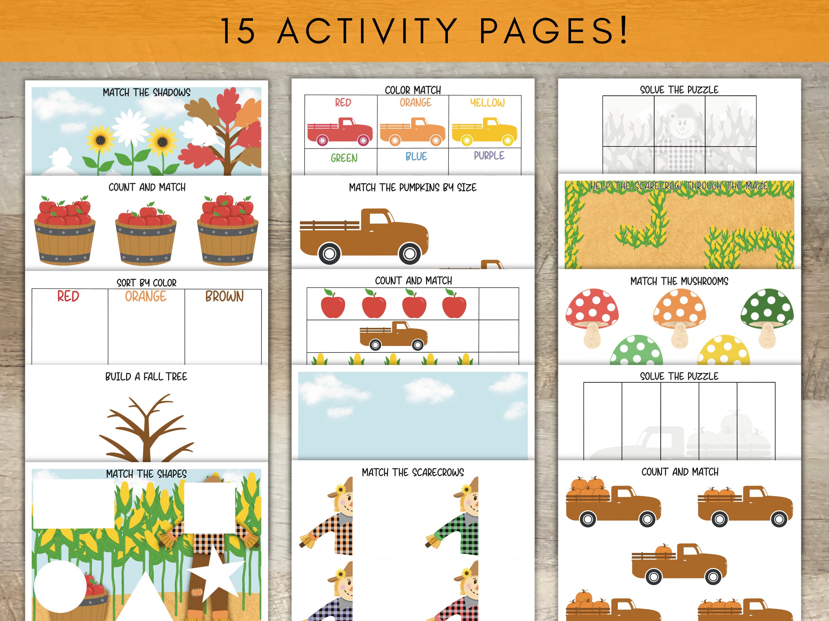 Fall Busy Book Printable | Autumn Printable Fun Kid Learning Activities ...