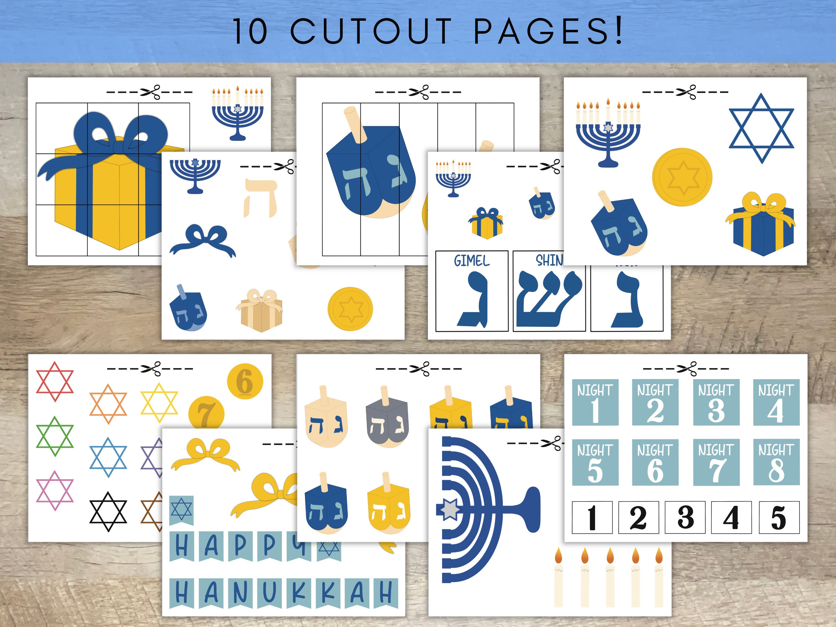 Hanukkah Busy Book Printable Jewish Printable Fun Kid Learning ...