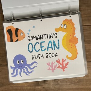 Personalized Name Busy Book Cover | Printable Custom Learning Binder ...