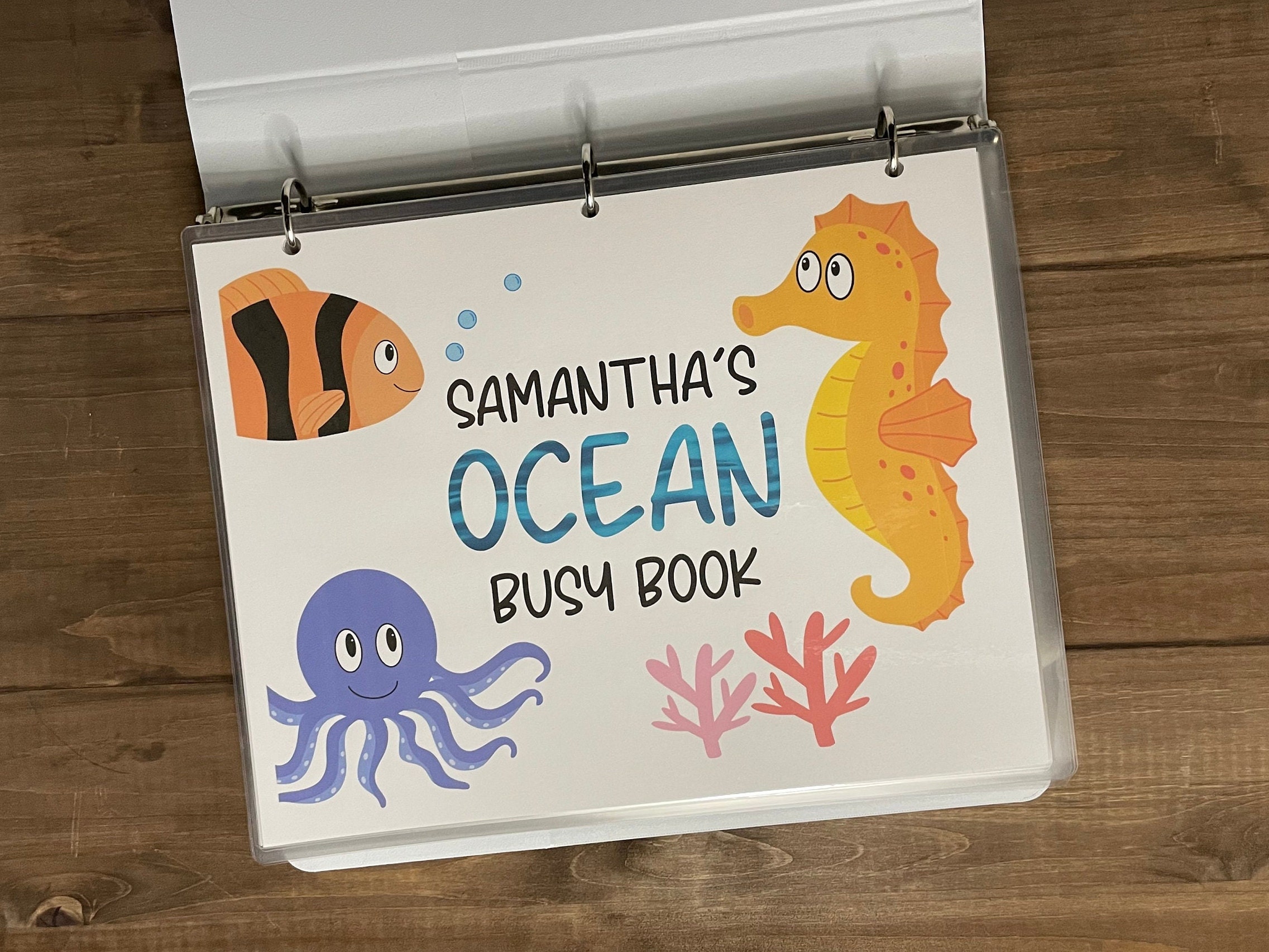 Personalized Name Busy Book Cover | Printable Custom Learning Binder ...