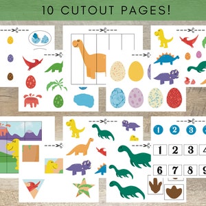 Dinosaur Busy Book Printable | Toddler Learning Binder | Printable Fun ...