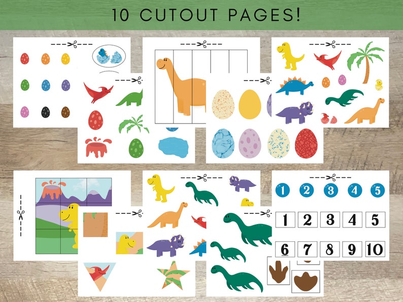 Dinosaur Busy Book Printable | Toddler Learning Binder | Printable Fun ...