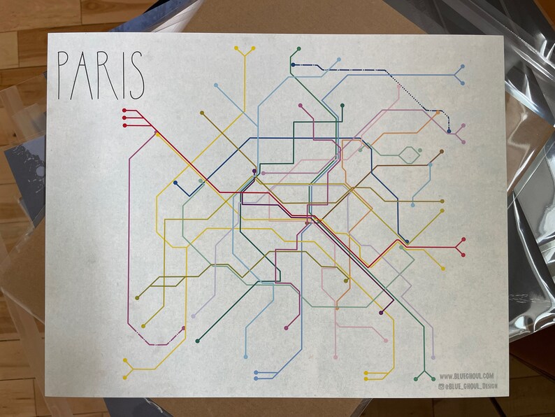 Paris Minimal Subway Map, Minimalism, Minimalist Art, Minimal Subway ...