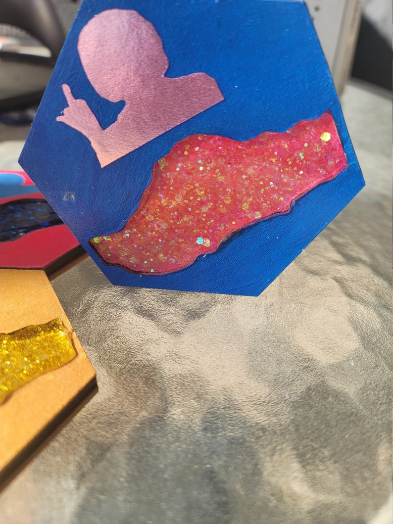 Set of 5 Coasters Betty White Coasters Middle Finger - Etsy