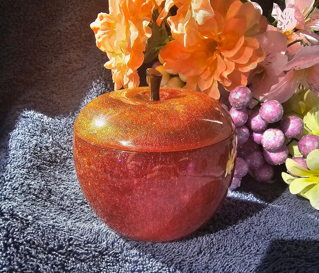 Resin Apple Jar - Fruit Jars - Handmade Resin Jars - Large Capacity Jar ...