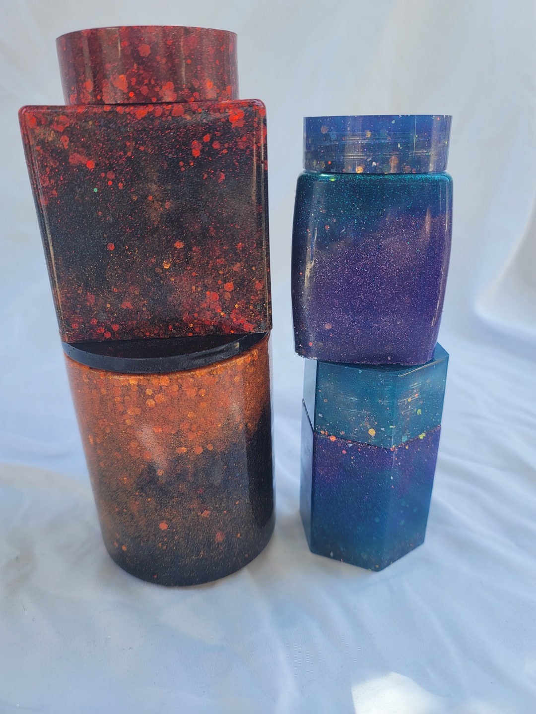 Resin Jars - Screw on Lid Jar - Catch All Jars - Handmade Resin Jars ...