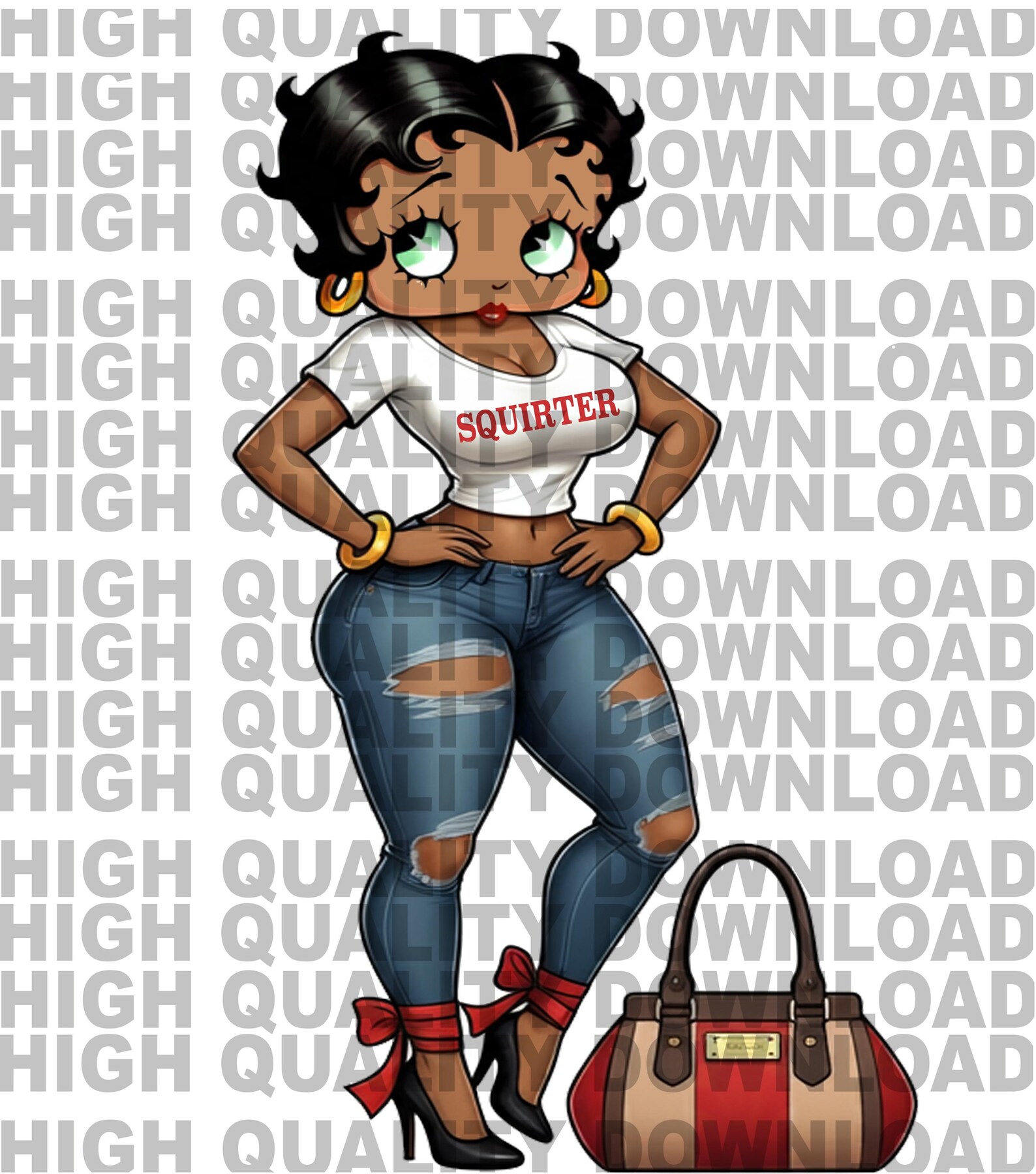 Black Betty Boop PNG, Red Heels Clip Art (digital Download) - Etsy