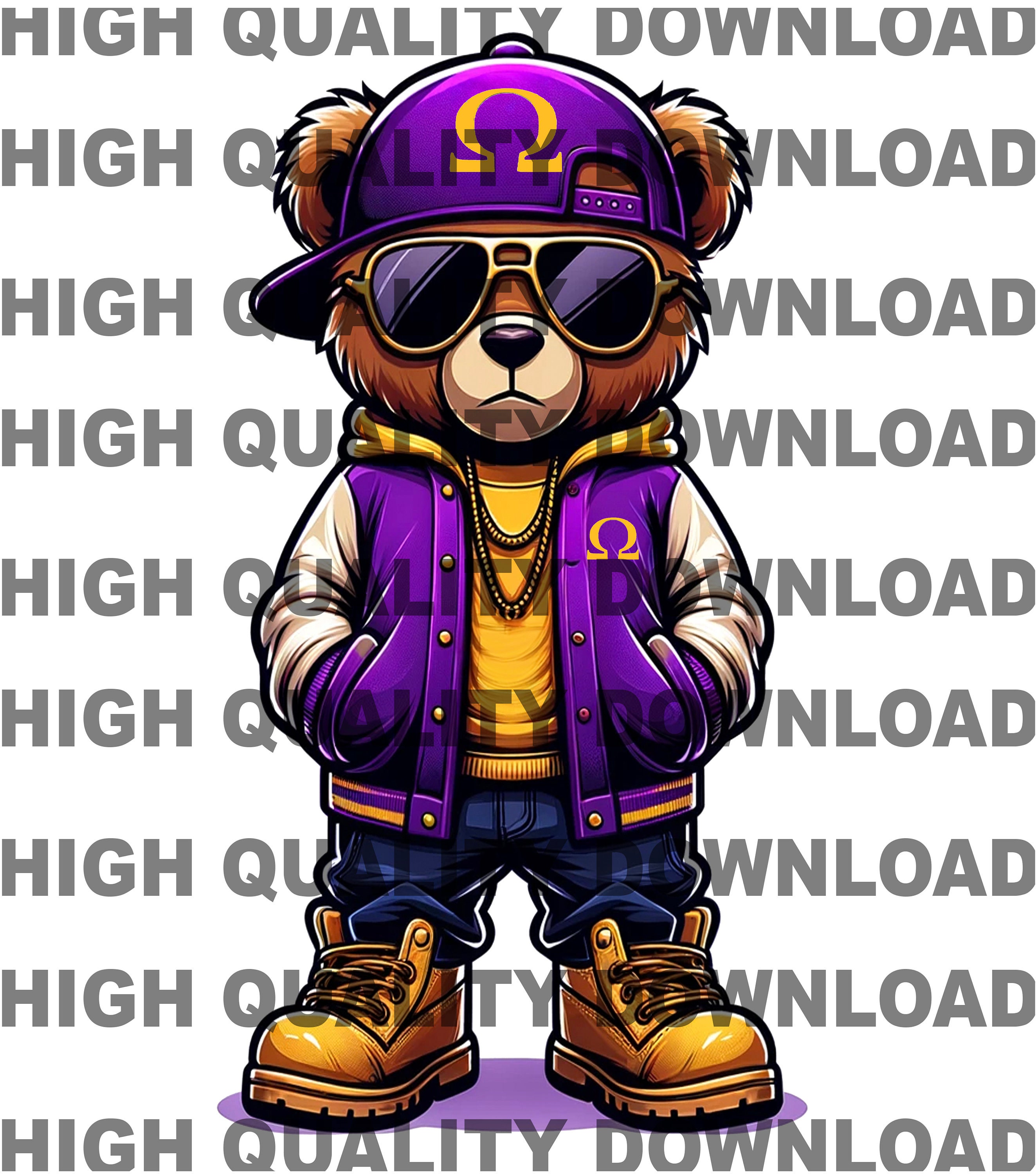 Omega Psi Phi Png, Que Dog Fraternity Png, Q Dog PNG, Omega Bear PNG ...