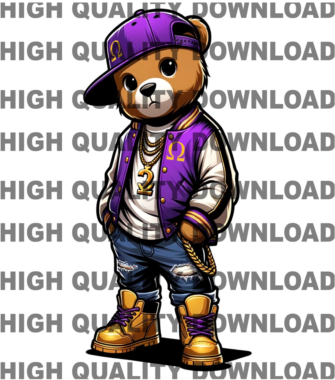 Omega Psi Phi png, Que Dog Fraternity png, Q Dog PNG, Omega Bear PNG ...