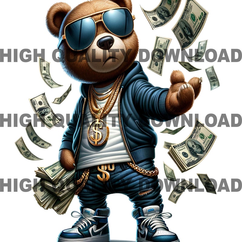 Money Bear Png - Etsy