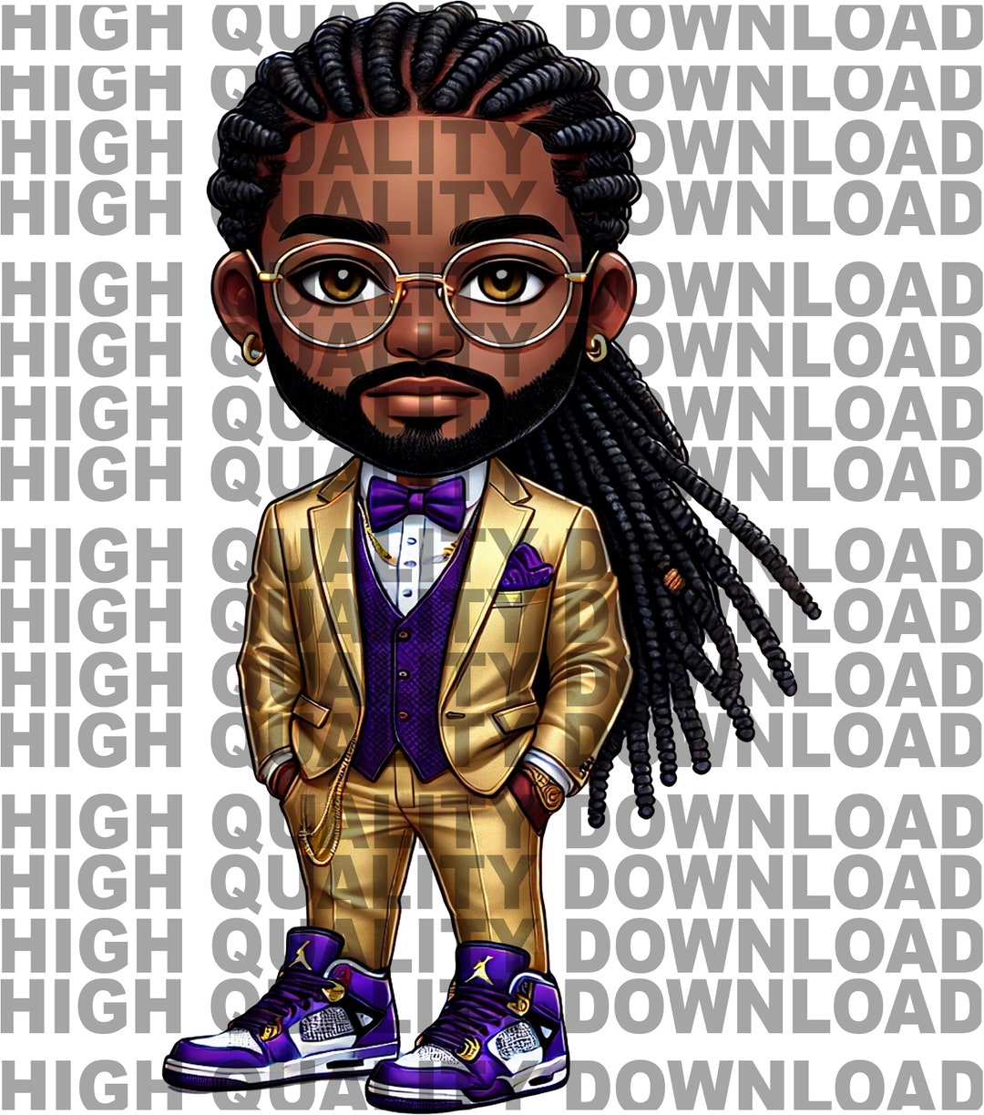 Purple and Gold Chibi Fraternity Digital Download Png - Etsy