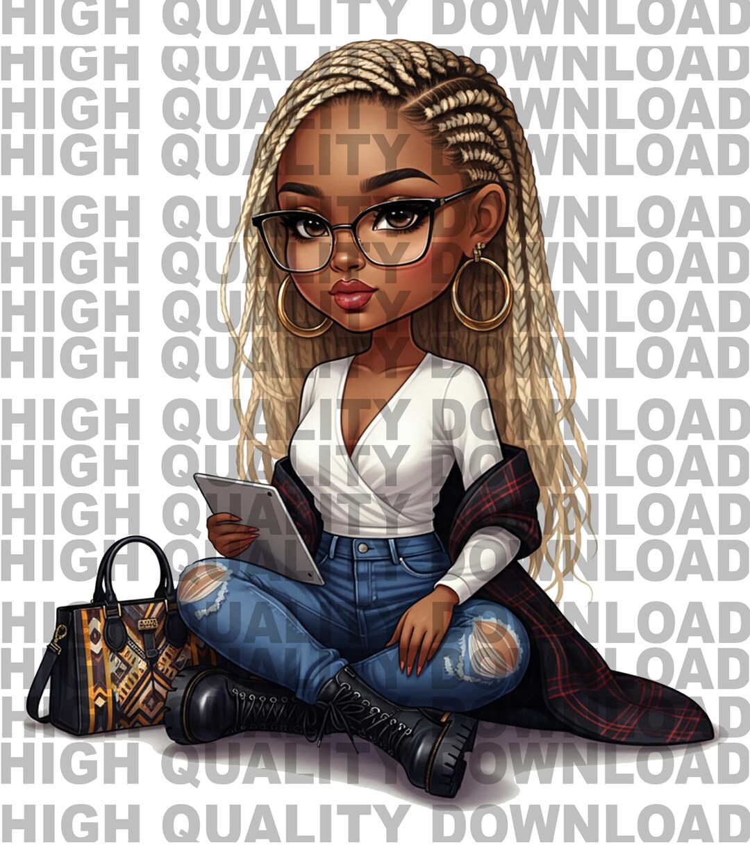 Chic Chibi Fashion Png - High-quality PNG Download | Stylish Cross ...
