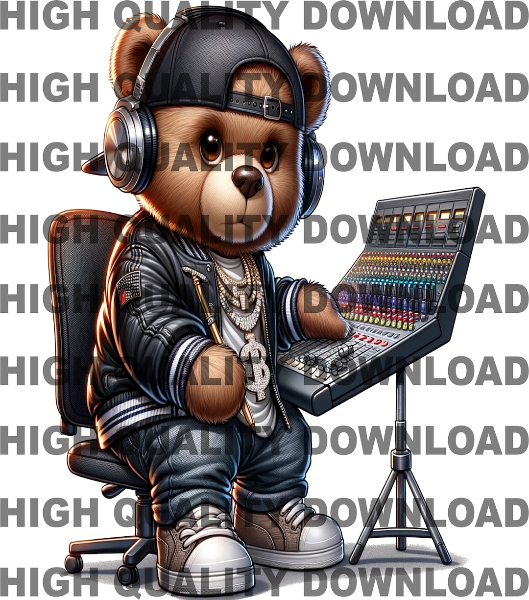 Hip Hop Teddy Bear Producer, Cartoon Teddy Bear, Music Producer, Rap ...