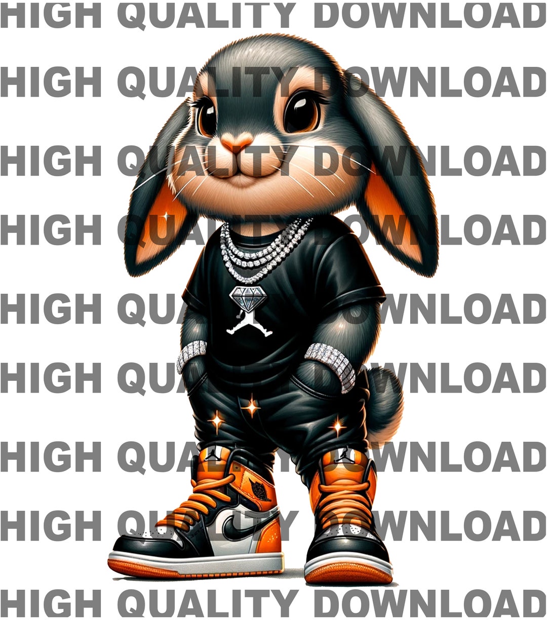 Graffiti Hip Hop Rabbit Holding Money, Cartoon Bunny Rabbit, Cash ...